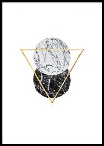 GOLDEN MARBLE TRIANGLE POSTER – Postersprints
